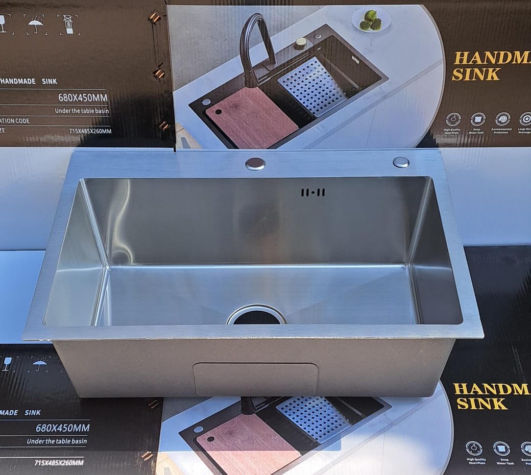 Sink Bowl 68x45 Premium Stainless Steel Single Kitchen Sink - Sanitary ...