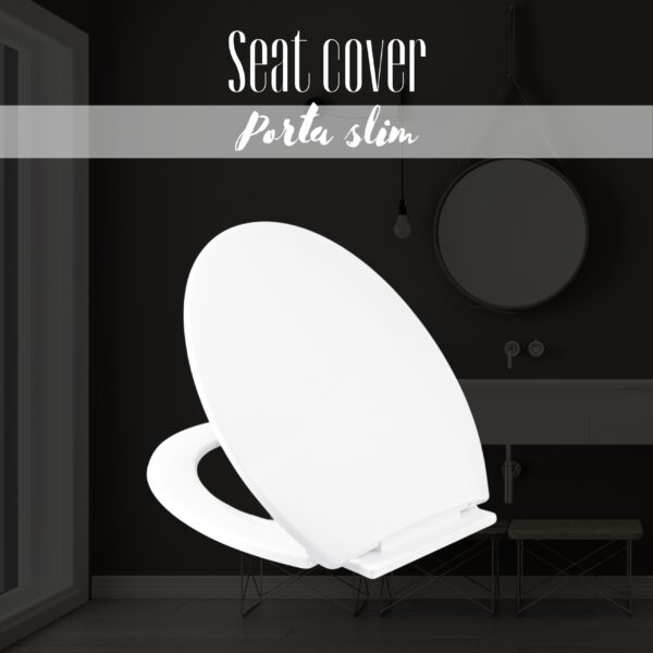Hydraulic Commode Seat Cover Porta Slim Shape Commode Lid Plastic Commode Seat Cover Hydraulic Sanitary Fittings
