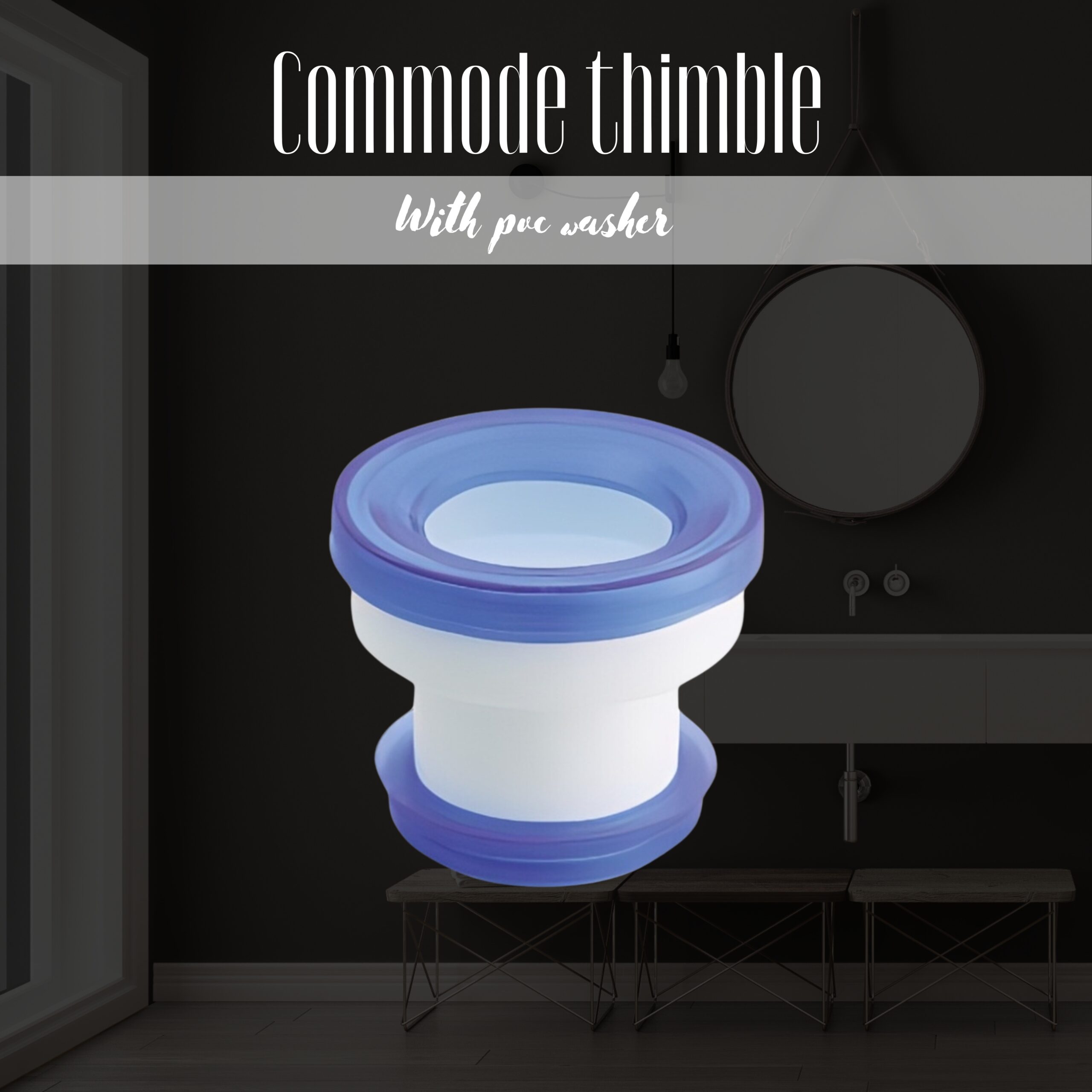 Commode Socket - Commode Thimble With PVC Washer - Sanitary & Fittings