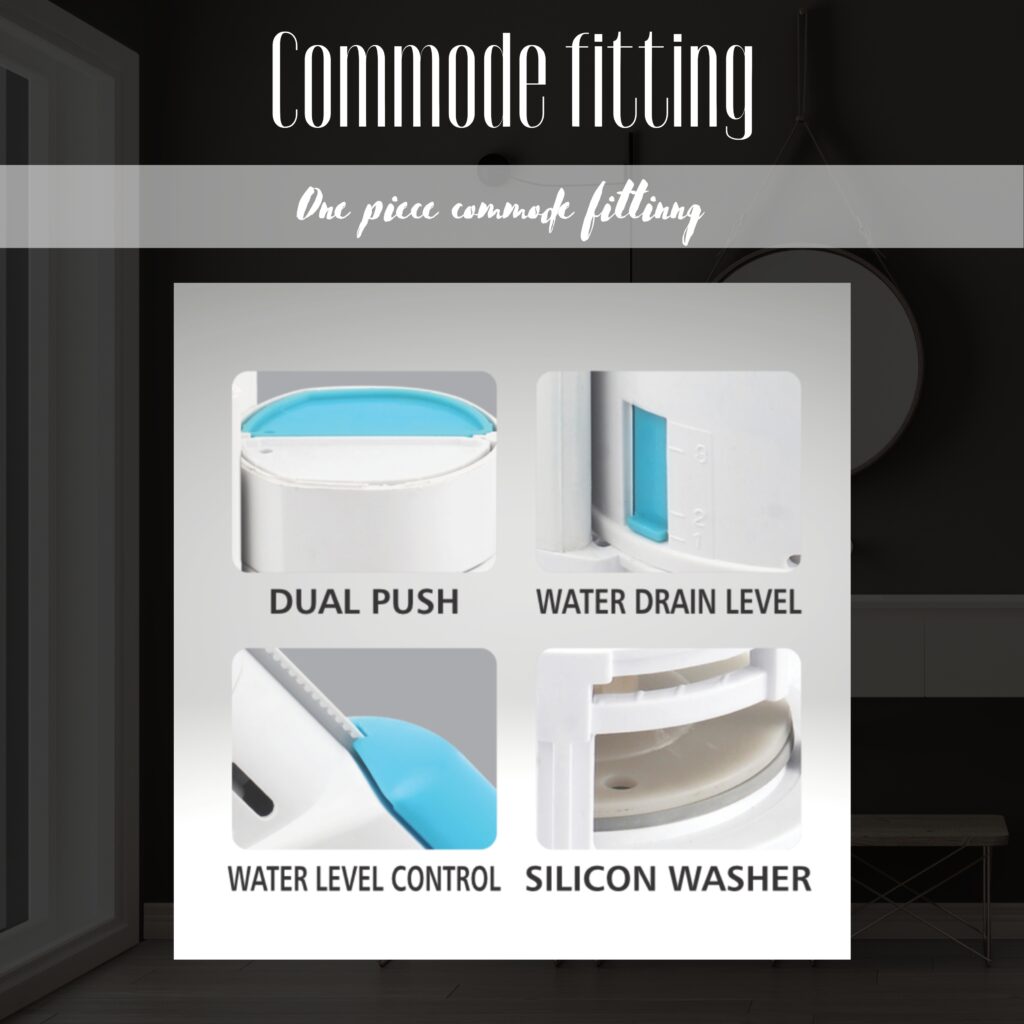 Commode Fitting Double Push CHINA Fitting 7" - 10" For One Piece ...