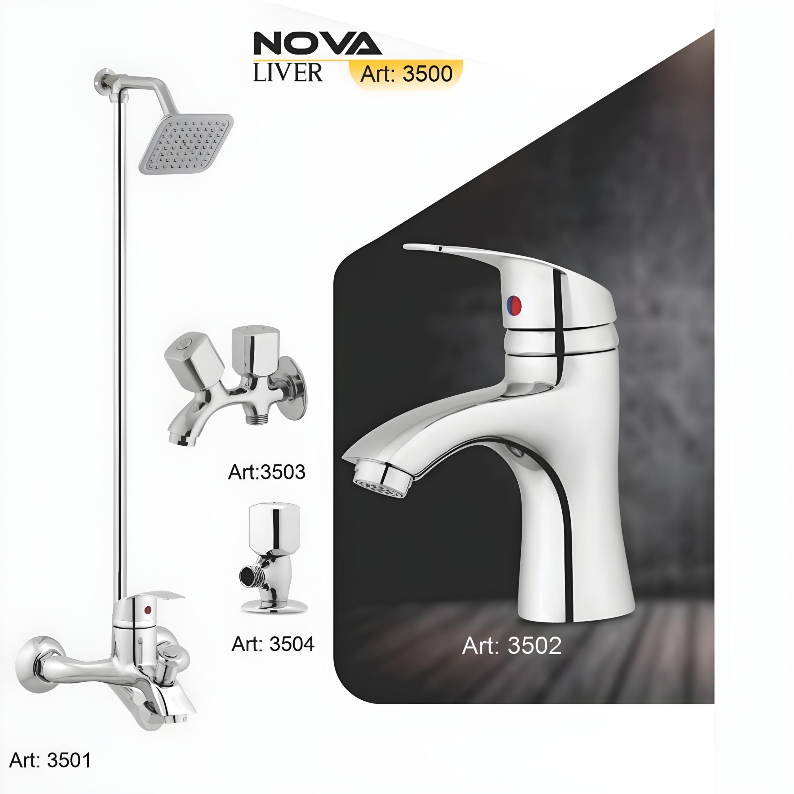 Star Asia Nova Bath Set Single Lever - Star Asia Sanitary - Sanitary & Fittings