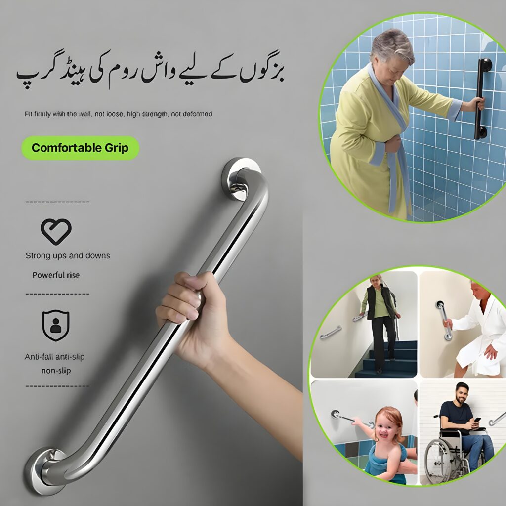 Grab Bar Toilet Hand Grip Support Bar - Safety Grab Rail for Elders ...