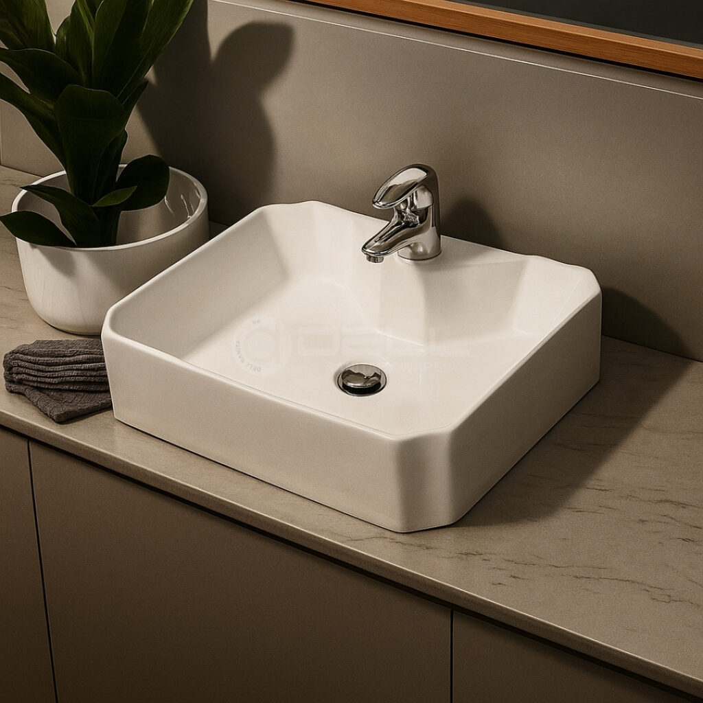 Dell 1005 Vanity Wash Basin - Dell Sanitary Ware - Sanitary & Fittings