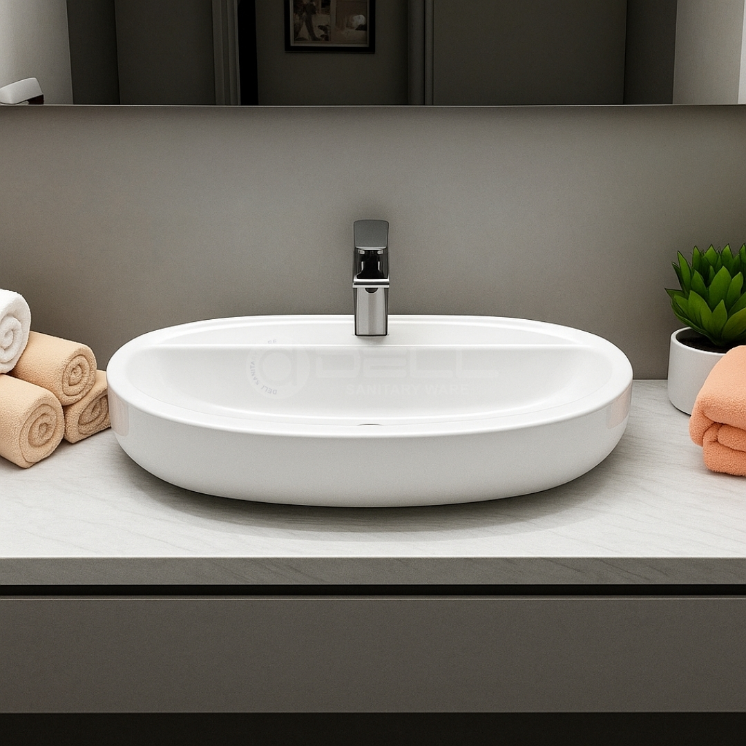 Dell 1008 Vanity Wash Basin - Dell Sanitary Ware - Sanitary & Fittings